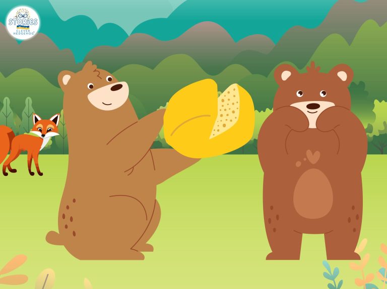 Two Bear Cubs and a Fox - Fairy Tales | Stories with Clever Hedgehog