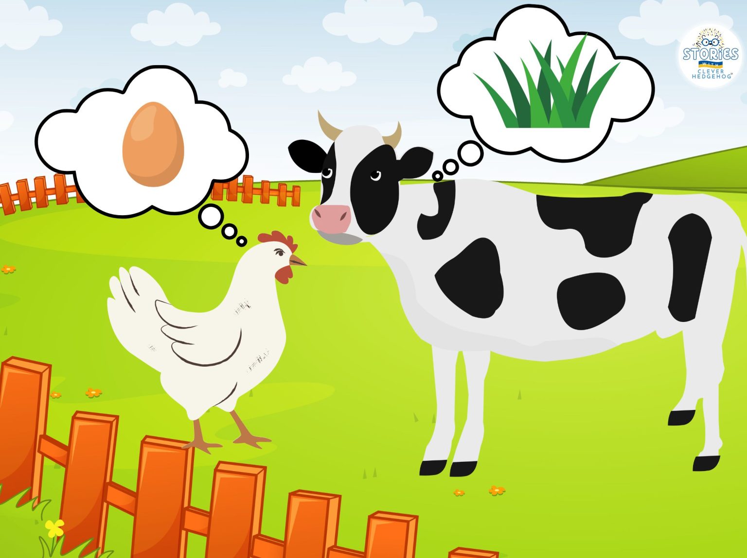 A Rooster And A Bean Seed - Fairy Tales | Stories with Clever Hedgehog